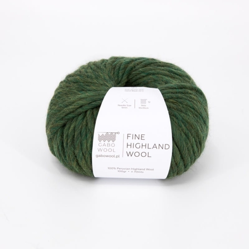 Włóczka Gabo Wool Fine Highland Wool ciemny zielony (287) 100g AniMotki ...